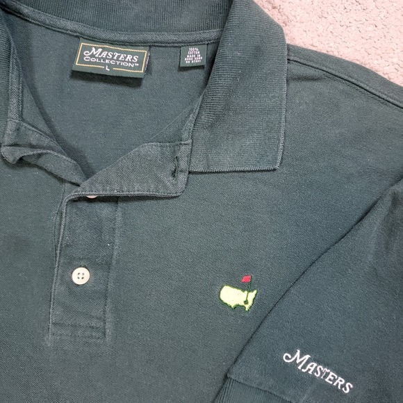 Masters | Shirts | The Masters Shirt Mens Large Green Polo Golf Pima ...